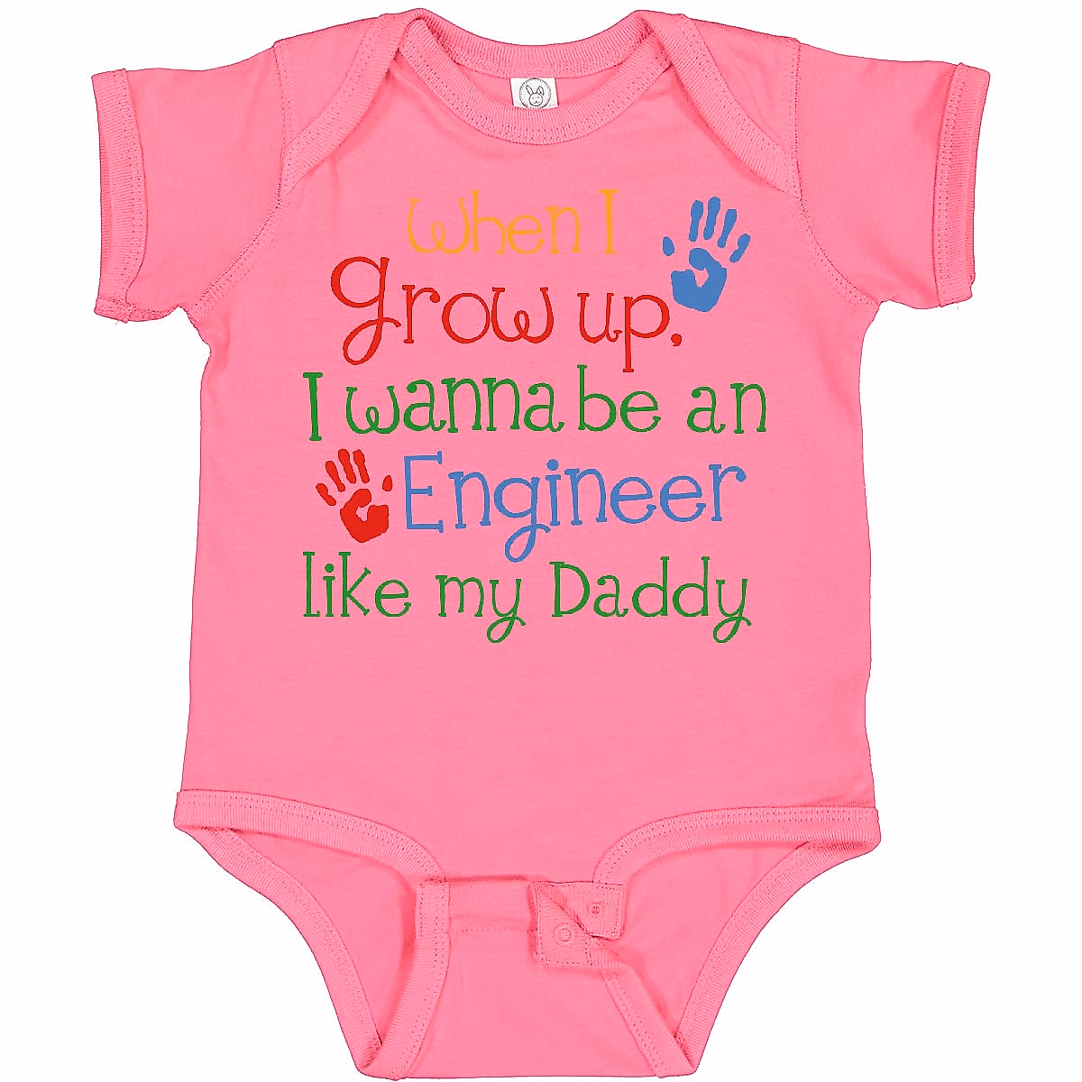 inktastic Engineer Like Daddy Baby Bodysuit Newborn Hot Pink 2446d