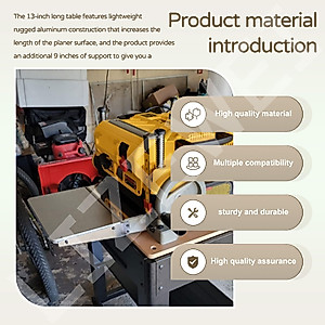 DW7351 13" Planer Folding Table Accessory Set of 2 - Offers Additional 9-Inch Support on Each Side for Enhanced Stability, Compatible with DEWALT DW735 Planer, Includes 5140008-16 Replacement Hardware