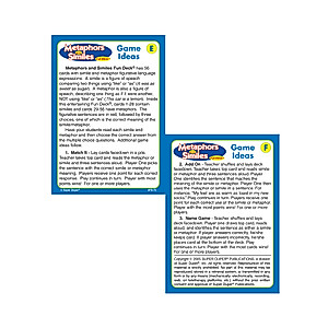 Super Duper Publications | Metaphors & Similes Fun Deck | Figurative Language Skills Flash Cards | Educational Learning Materials for Children…