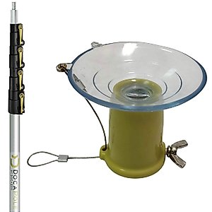 DOCAZOO, Light Bulb Changer for High Ceilings & Recessed Lights w/ 6-24 Foot Telescopic Extension Pole & Suction Cup Style - Ceiling Lightbulb Removal Tool - Perfect Accessory for Any Lighting Job
