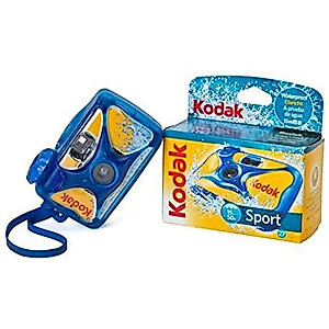 Kodak Sport Waterproof Single Use Camera with Floating Strap and Cloth