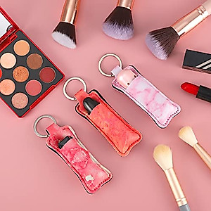 Pengxiaomei 10 Pcs Marble Chapsticks Holder Lip Balm Holder for Lipstick, Stocking Stuffers Gift for Women