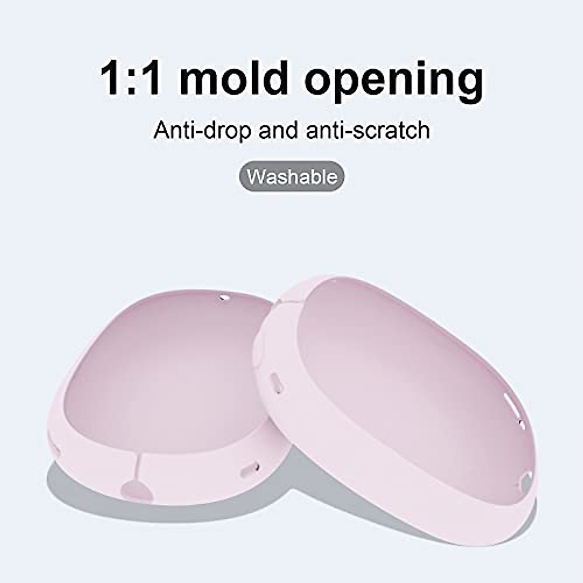 Antetek Silicone Case for Airpods Max Headphone,Soft Silicone Skin Cover Lightweight [Anti Slip] Shock-Proof Shatter-Resistant Protective Frame Full Cover Compatible for Airpods Max (Pink)