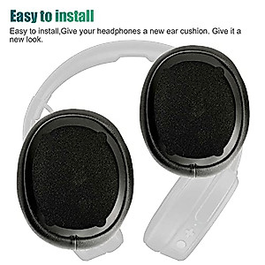 Replacement Ear Pads Ear Cups Repair Parts Protein Leather Memory Foam for Skullcandy Crusher 3.0 Wireless Hesh 3