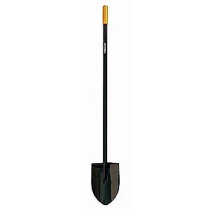 Fiskars Digging Shovel - Heavy Duty Gardening Tool with Straight Handle - Lawn and Yard Tools - Black