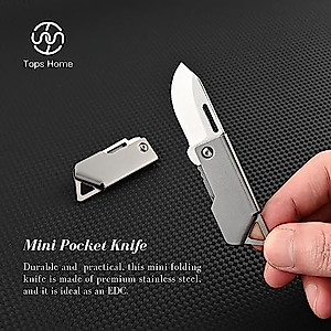Tops Home EDC Knife, Pocket Knife, Package Opener with Cord Hole, Box Cutter, EDC for Home and Outdoor, Gift for Men
