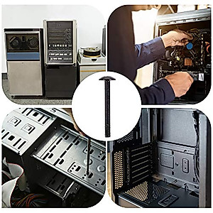 TEHAUX 150 Pcs Screw 480mm Radiator UNC 30mm Fan Internal Fans& Cooling Components Kraken X73 Ek Aio Fan Tapping Computer Case Shell Kraken Z73 RGB Black Rivets Iron X63 Round Head Metal