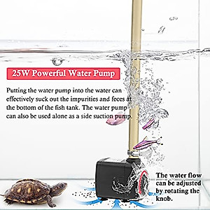 FEDOUR 160GPH/175GPH/400GPH Aquarium Canister Filter, 7W/8W/15W Fish Tank External Filter, Aquarium Hang on Filter with Biochemical Sponge, Ceramic Balls for up to 180 Gallon Fish Tank