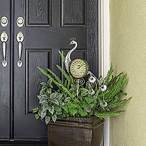 Poolmaster 54581 Outdoor Thermometer Garden Stake, Peacock, Multi