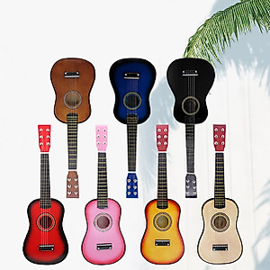 Toyvian 23 Guitar for Kids Ages 5-9 Guitar for Kids Ages 3-5 Kids Acoustic Guitar Beginner Guitar for Adults Ukulele for Beginners Small Birthday Favors for Adults Baby Aldult Bamboo