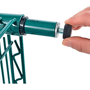 Nexel 3 Tier Wire Shelving Starter Unit, Poly-Green, 36"W x 18"D x 34"H