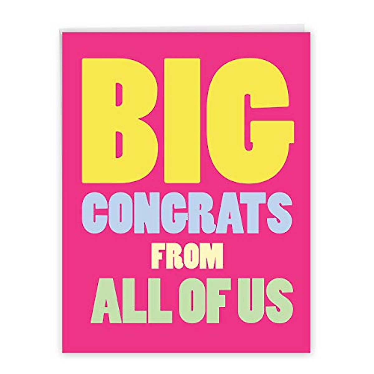 NobleWorks - Jumbo Congratulations Greeting Card (8.5 x 11 Inch) - Group Congrats Notecard from All of Us, Groups - Big Congrats From Us J3893CGG