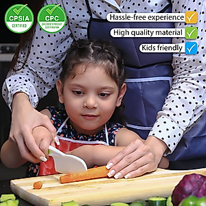 MGS Kids Knife Set of 3 for Cooking and Cutting Cakes, Fruits and Veggies Perfectly Safe for Kids Toddler Knife Set for Real Cooking