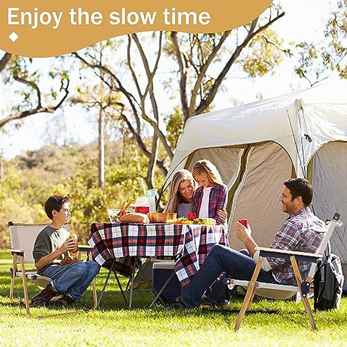 Lallisa 2 Pcs Camping Chair Ultralight Camp Chair, Thicken 600D Oxford Low Lawn Chairs for Concerts Light Portable Folding Beach Chair Supports 253 lbs Carbon Steel Armchairs for Hiking Fishing Picnic