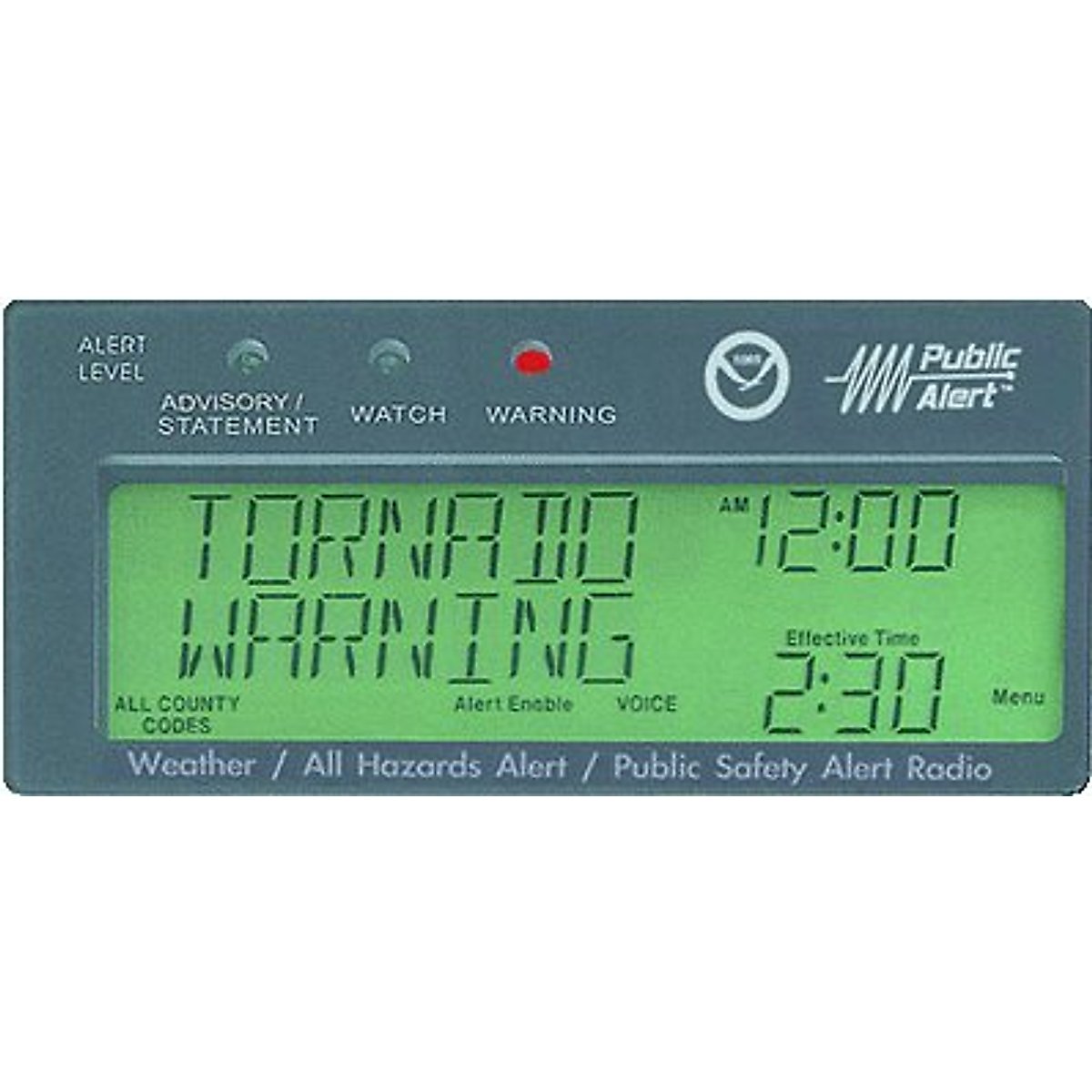 Unique 200 Hours Back-up Battery Life Time (Standby), 16 Siren Volume, EOM Detection, Display Event Message and Effective Time at a Glance, Reecom R-1630C Same Weather Alert Radio (Light Grey)