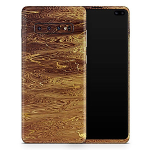 DesignSkinz Molten Gold Digital Foil Swirl V9 Protective Vinyl Decal Wrap Skin Cover Compatible with The Samsung Galaxy S20 (Screen Trim & Back Glass Skin)