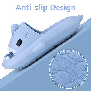 LAKIGE Kids Shark Cloud Slides | Toddler Boys Girls Shower Slippers | Youth Cute Cartoon Fish Flip Flops | Baby Beach Pool Home Sandals | Quick Dry Non-Slip