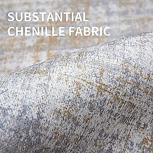 jinchan Area Rug 5x7 Abstract Sketch Distressed Taupe Multi Print Non-Slip Washable Rug Bedroom Thin Rug Colorful Overdyed Mat Kitchen Rug Contemporary Carpet Living Room Play Mat