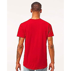 Tultex 202 - Unisex Fine Jersey Tee Red (Red, Medium)