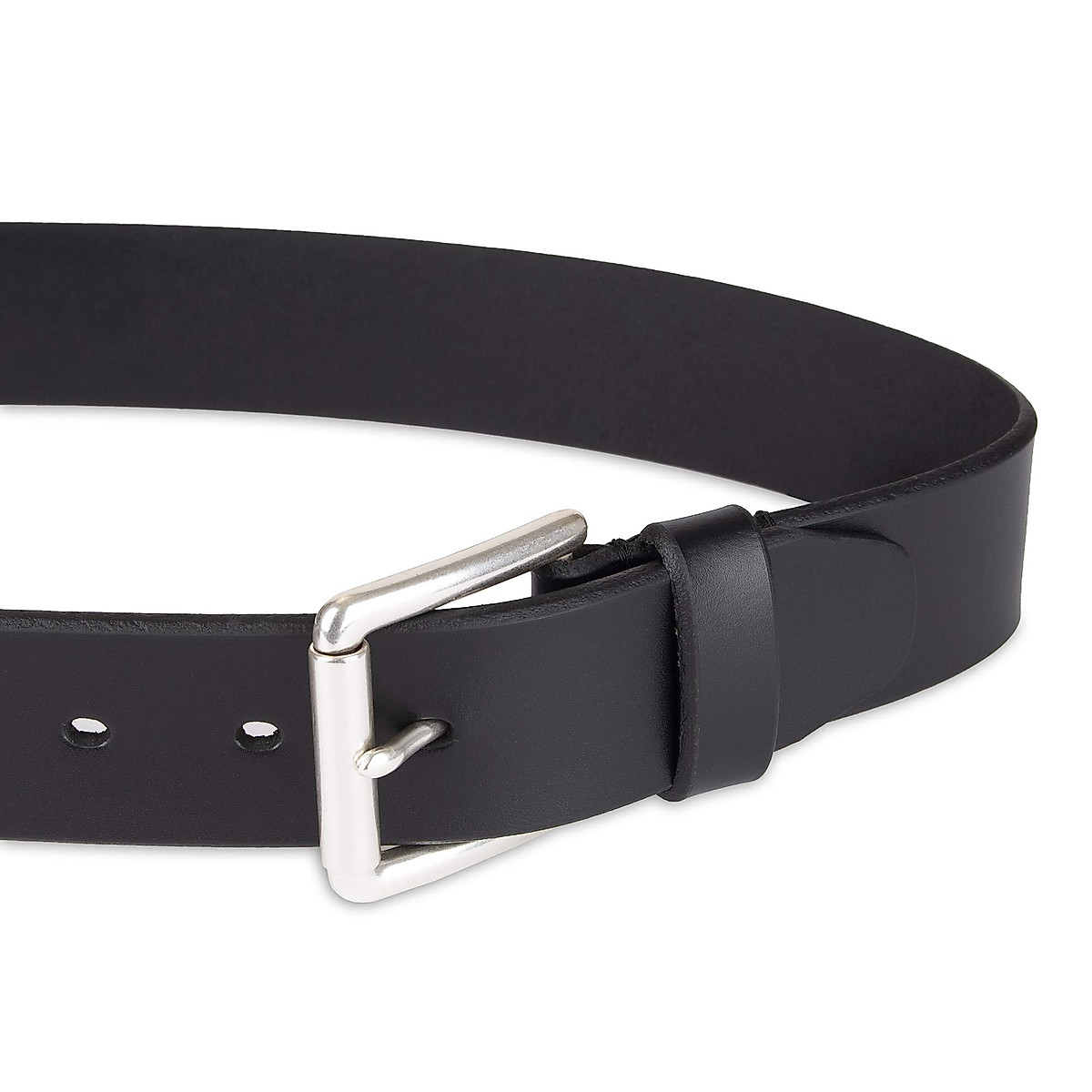 Dockers Men's Casual Leather Belt - 100% Soft Top Grain Genuine Leather Strap with Classic Prong Buckle, Black, 38