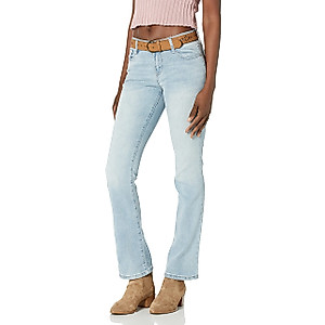 WallFlower Women's Legendary Slim Bootcut Mid-Rise Belted Insta Stretch Juniors Jeans (Standard and Plus), Union, 15
