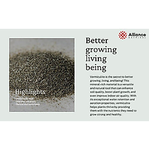 Organic Fine Vermiculite - 8 Quarts (1.5 LBS) - for Indoor Gardening - Soil Amendment - Soil Conditioning - Grow Media for Gardening - Hydroponics - Mushrooms - Alliance Chemical