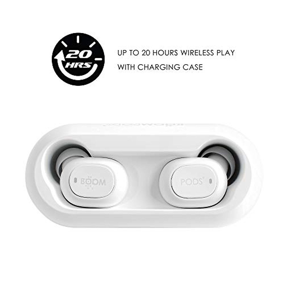 BoomPods Boombuds Go True Wireless - Best Sports Earbuds, Bluetooth, Portable Magnetic Charging Case, Water/Sweat Resistant IPX4, Instant Connect TWS