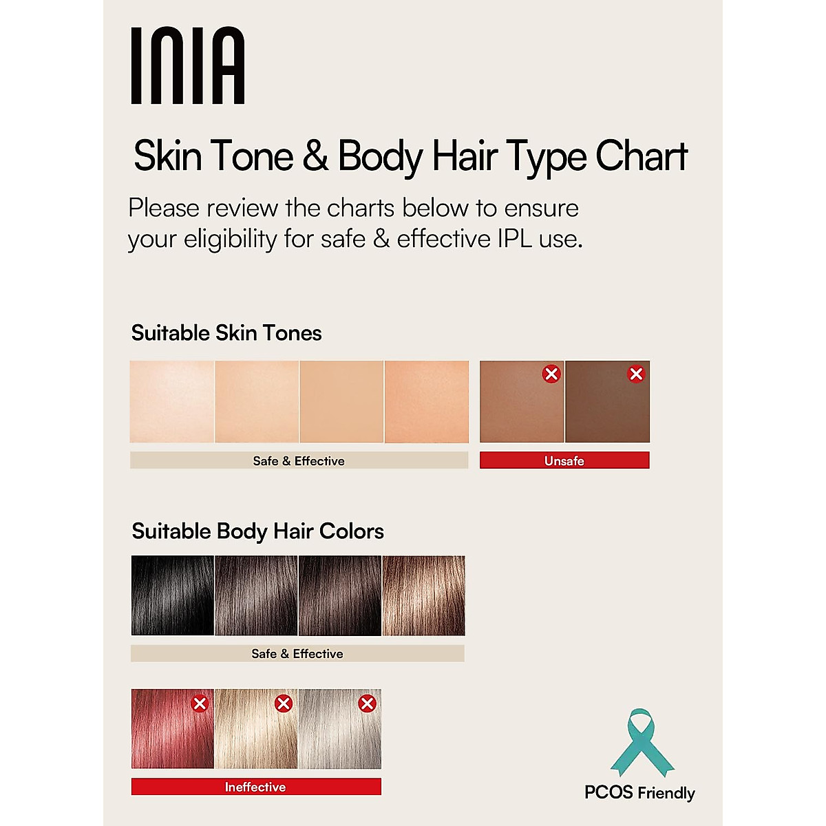 INIA Laser Hair Removal for Women and Men, IPL Hair Removal Device with Sapphire Ice-Cooling, Double Effectiveness & 5 Flashes per Second for Long-Lasting and Nearly Painless Results
