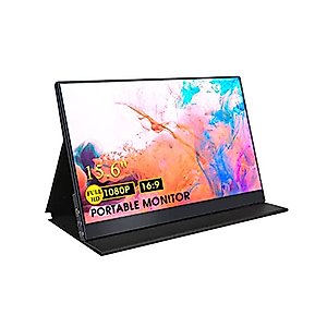 CNXioaMi Portable Monitor 15.6" Gaming Monitor USB-C&HDMI Laptop Monitor 1080P IPS Speaker External Ultra Slim Travel Monitor Second Monitor for Laptop Mac Phone Xbox Game Monitor
