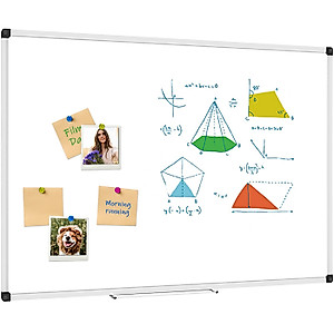 XBoard Magnetic Whiteboard 48 x 36, White Board 4 x 3, Dry Erase Board with Detachable Marker Tray