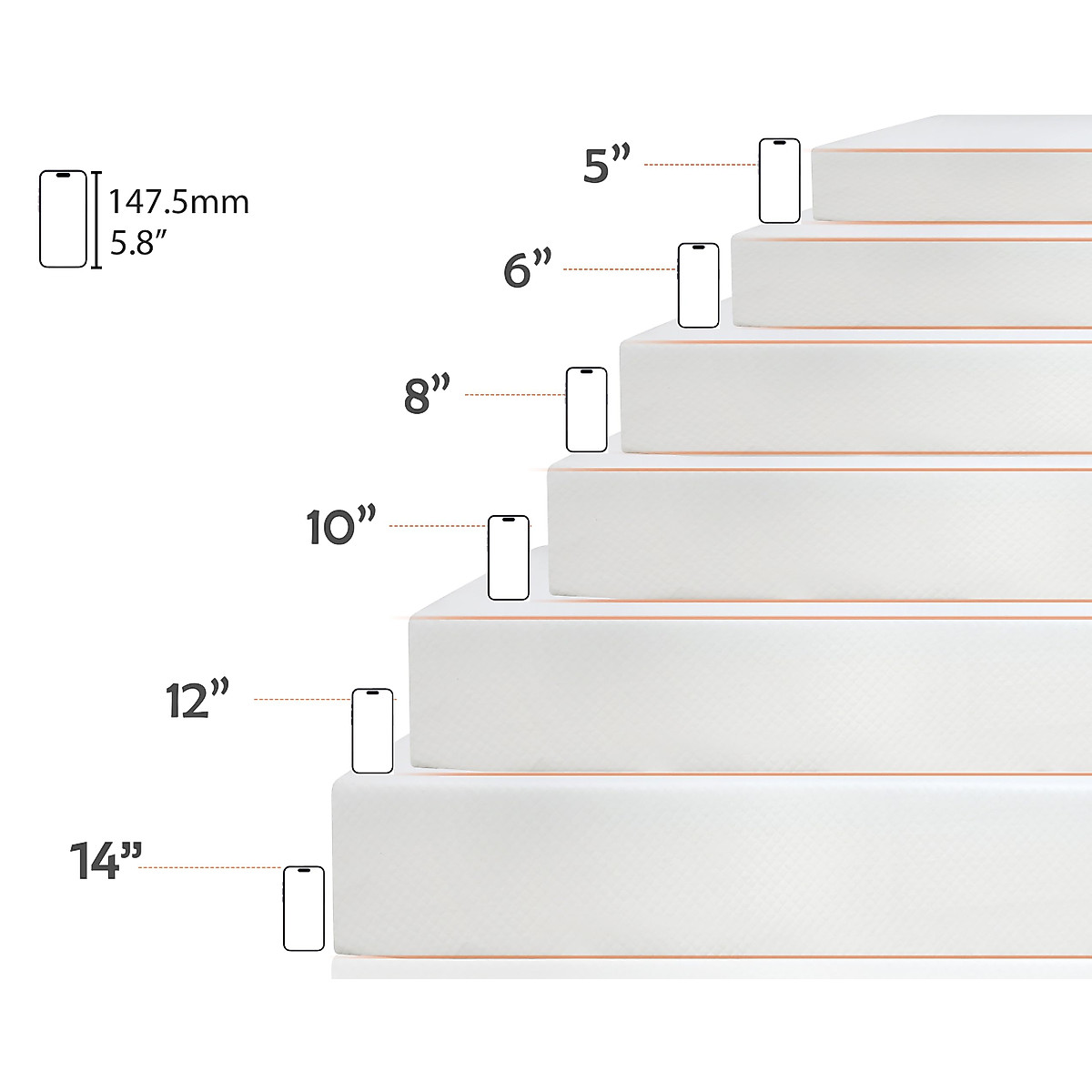HWGEBY Queen Mattress,14 Inch Medium Firm Mattress, Gel Memory Foam Mattress, Cool to Sleep and Pressure Relief, Certipur-Us Certified, Memory Foam Mattress,Queen Size Mattress in a Box