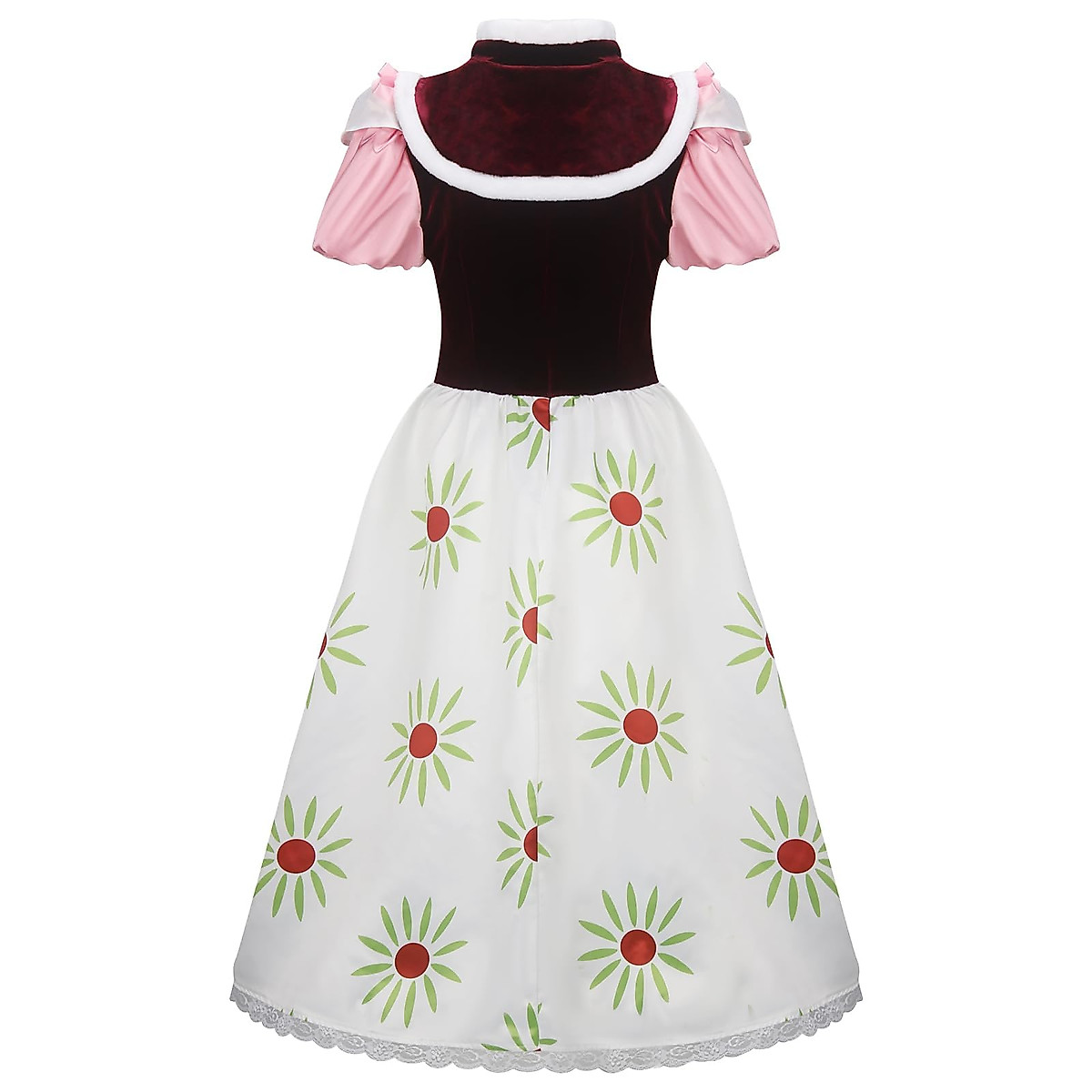 FOGHORN Haunted Mansion Costume Sally Slater Dress Women Girls Tightrope Walker Cosplay Costume for Halloween (L)
