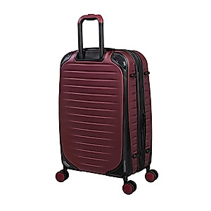 it luggage Lineal 28" Hardside Checked 8 Wheel Expandable Spinner, Red
