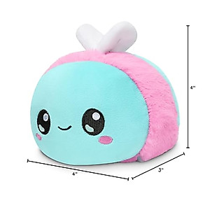 TeeTurtle - The Original Reversible Bee Plushie - Transgender Pride - Cute Sensory Fidget Stuffed Animals That Show Your Mood!