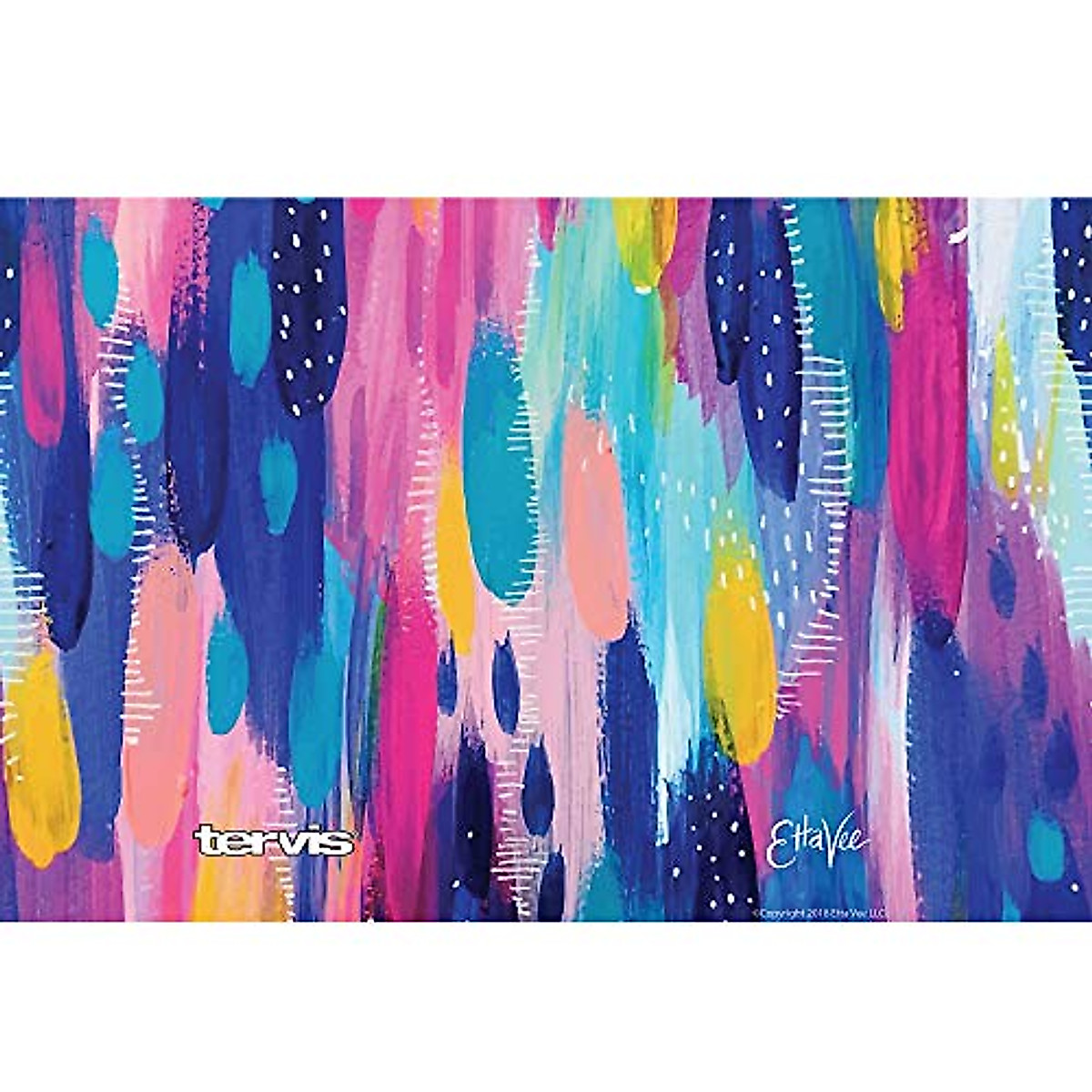 Tervis 1346591 Etta Vee - Cosmos Stainless Steel Insulated Tumbler with Clear and Black Hammer Lid, 30oz, Silver