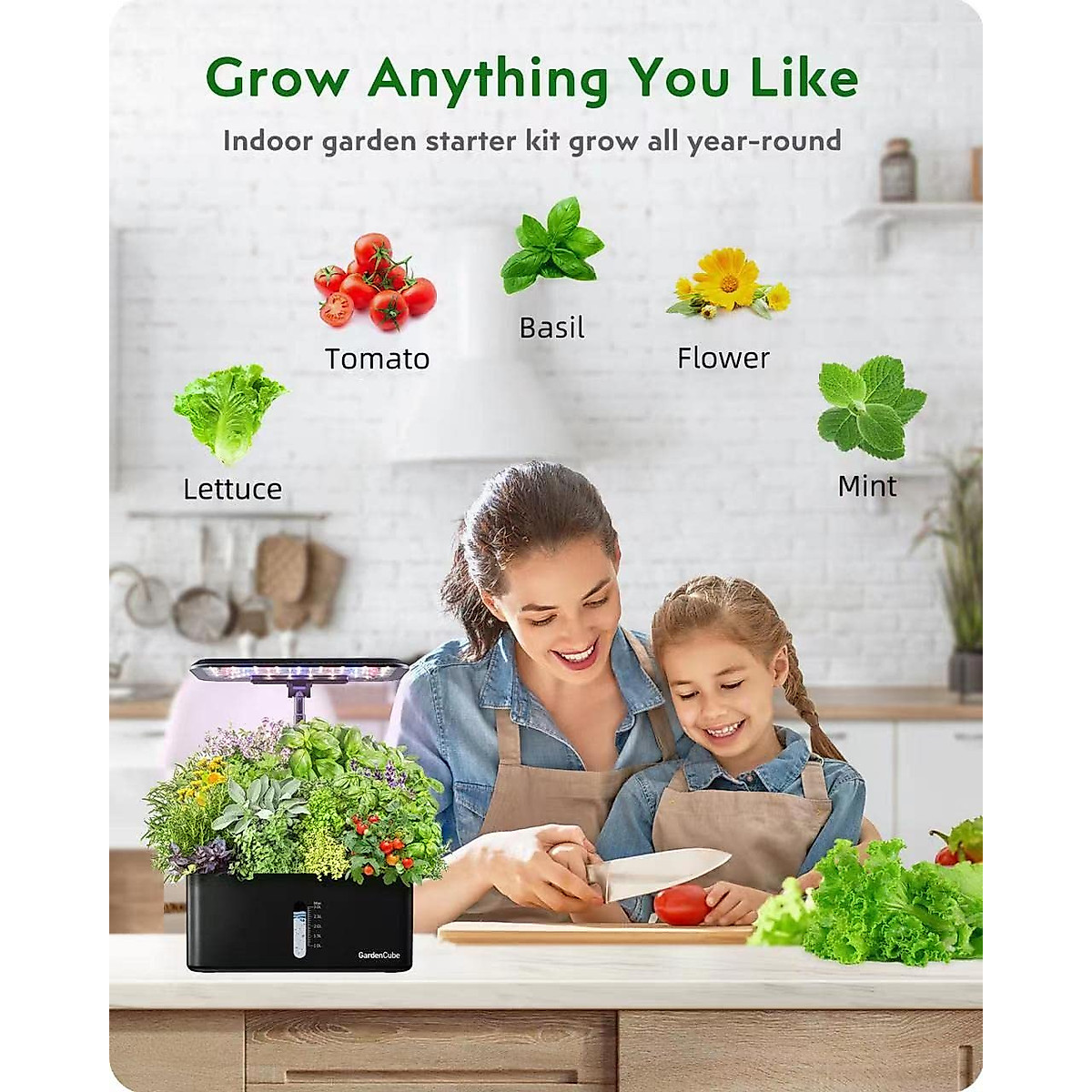 GardenCube 160pcs Hydroponic Pods Kit: Grow Anything Kit with 40 Grow Sponges, 40 Grow Baskets, 40 Grow Domes, 40 Pod Labels - Compatible with Hydroponics Supplies from All Brands