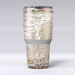 Design Skinz The Vintage Powers of Europe Map - Skin Decal Vinyl Wrap Kit Compatible with The Yeti Rambler Cooler Tumbler Cups
