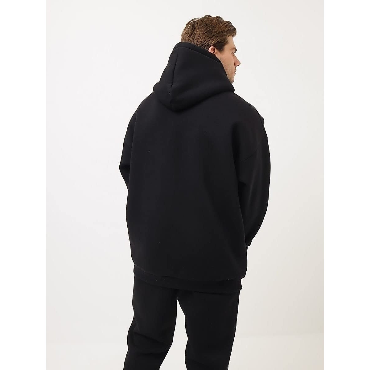 TUVEKE White Sweat Suits For Men Set 2 Piece Hoodie Jogger Track Suit Long Sleeve Tracksuit Running Jogging Sports Sweatsuits Hoodie and Pants M