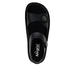 Alegria Womens Vienna Oiled Black Leather Sandal 8-8.5 M US