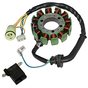 Caltric Stator and Pickup Coil Compatible with Honda TRX300FW Fourtrax 300 1988-200012 Pol