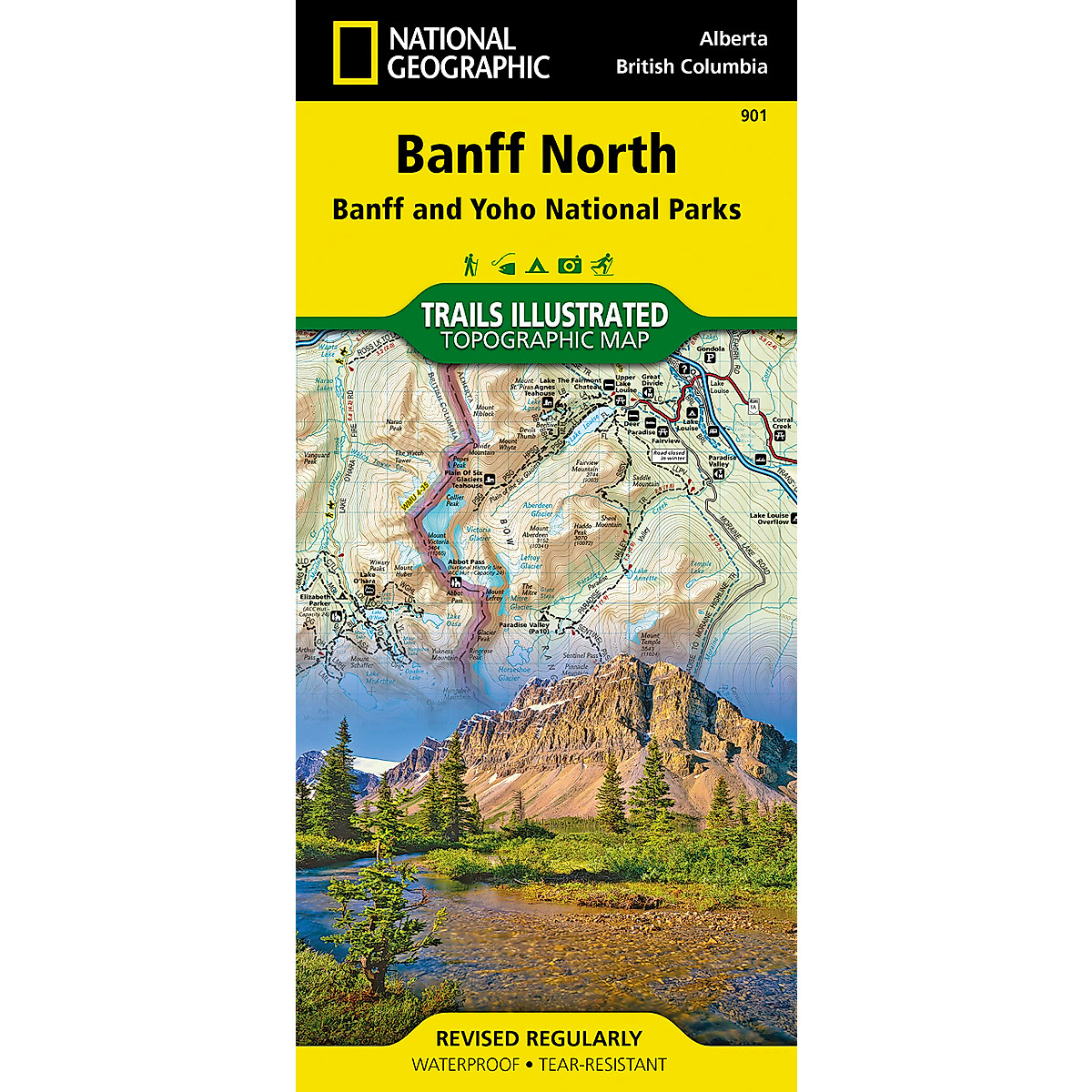 Banff North Map [Banff and Yoho National Parks] (National Geographic Trails Illustrated Map, 901)