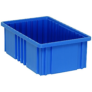 FSE Quantum DG92060BLCS Dividable Grid Container, 16-1/2"L x 10-7/8"W x 6"H, Blue, Made in USA