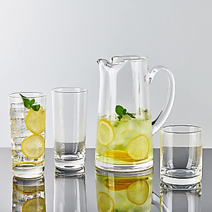 Heat-Resistant Drinking Glasses Set of 6 Double Fashioned Glass Lowball Tumblers 16oz Made From Premium Borosilicate All Crystal-Clear Water Cups, Mixed Drinkware For Daily Use - CL Count (Pack 1)