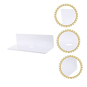 KITANDOVE 4pcs L-shaped Storage Rack White Shelves Floating Corner Shelves Floating Wall Bracket Repisas De Pared Para Cuarto Wall Shelves Astetic Room Decor Adhesive Wall Shelf