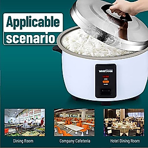 Wantjoin Rice cooker Stainless Rice Cooker & Warmer Commercial Rice cooker for party and family(10L capacity for 4.2L rice,42CUPS)