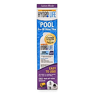 Hydro Life 52804 Pool Pre-Fill Water Filter with Calcium Blocker, White