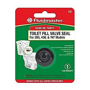 Fluidmaster 242 Toilet Fill Valve Seal Replacement Part, Fits 400A Fill Valve , Black