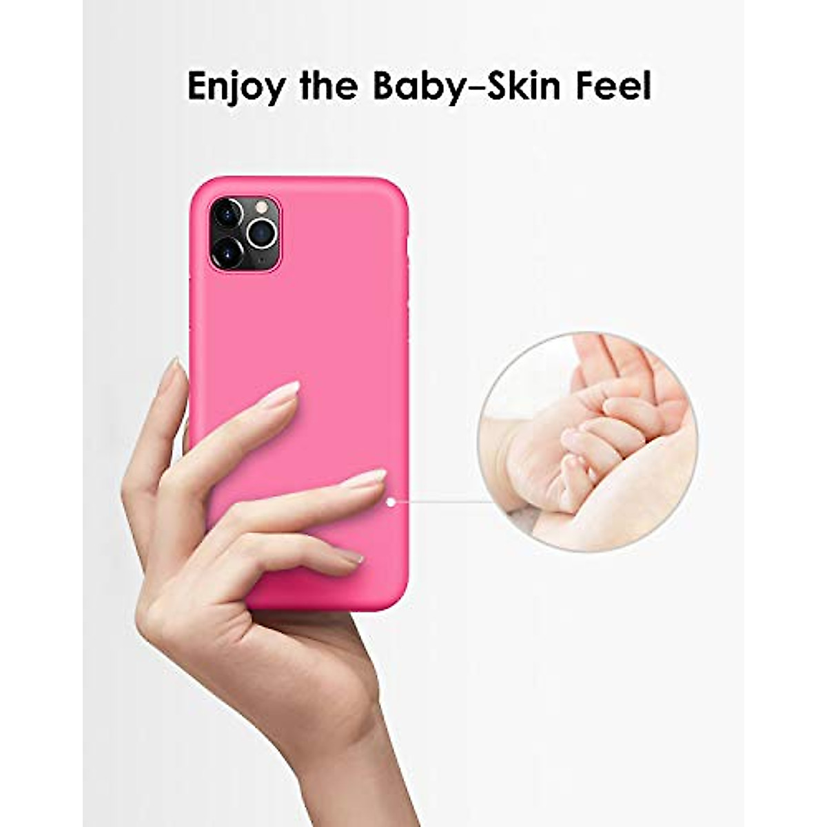 DTTO Compatible with iPhone 11 Pro Case, [Romance Series] Full Covered Silicone Cover [Enhanced Camera and Screen Protection] with Honeycomb Grid Cushion for iPhone 11 Pro 5.8" 2019, Rose Red