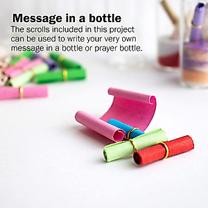 Upper Midland Products Sand Art Wishing Bottles, Bulk Sand Art She Shell Set, 20 Glass Bottles, 50 Seashells, 7 Color Sand, 20 Letter Paper, 3 funnels