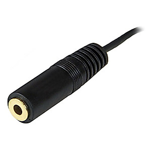 StarTech.com 12 ft. (3.7 m) 3.5mm Audio Extension Cable - PC Speaker Extension Audio Cable - Strain Relief - Black - Aux Cable (MU12MF)